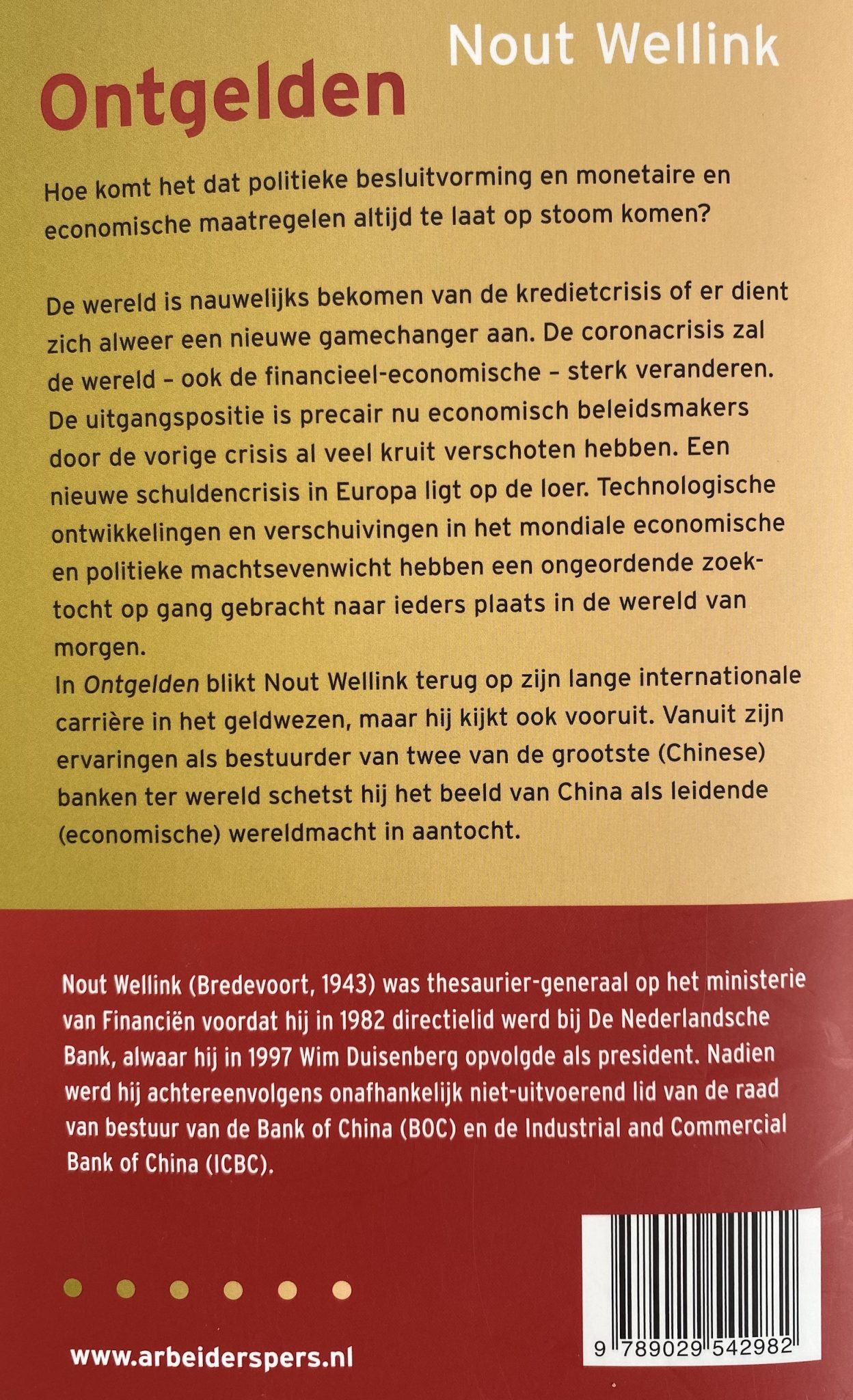 Extra aflevering, boekbespreking: Nout Wellink over zijn "Ontgelden ...